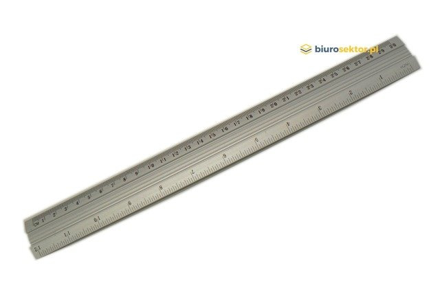 Linijka aluminiowa biurowa 30 cm D.Rect | Artykuły biurowe \ Akcesoria ...